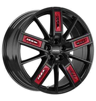 Ronal R67 Red Left Alloys - 18" to 20" - Alloy Wheels Direct